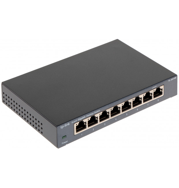 Switch di rete professionale 8 porte Gigabit 10/100/1000